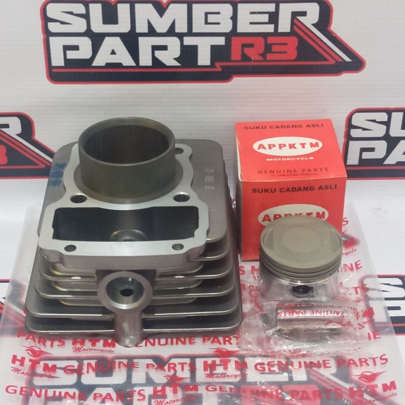 Jual cylinder blok appktm ori 150cc oil cooler htm silinder blok seher set - sparepart motor ...