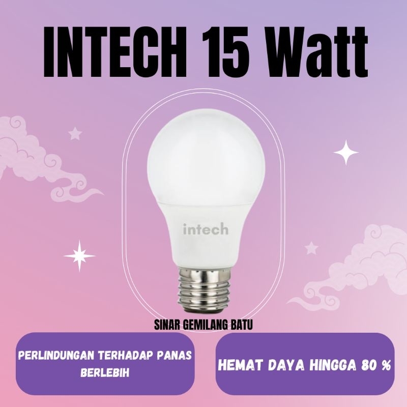 Jual lampu led 15W INTECH dari INLITE BERGARANSI 1 TAHUN kualitas SUPER ...