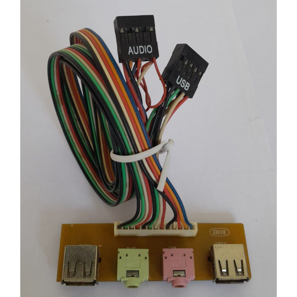 Jual USB 2.0 Port Casing Komputer PC Panel Depan USB Mikrofon Audio ...