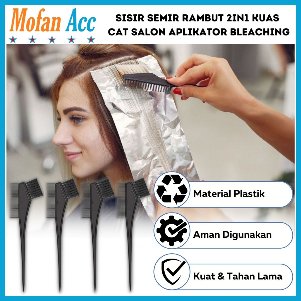 Jual Sisir Semir Rambut 2in1 / Kuas Cat Salon Aplikator Bleaching ...