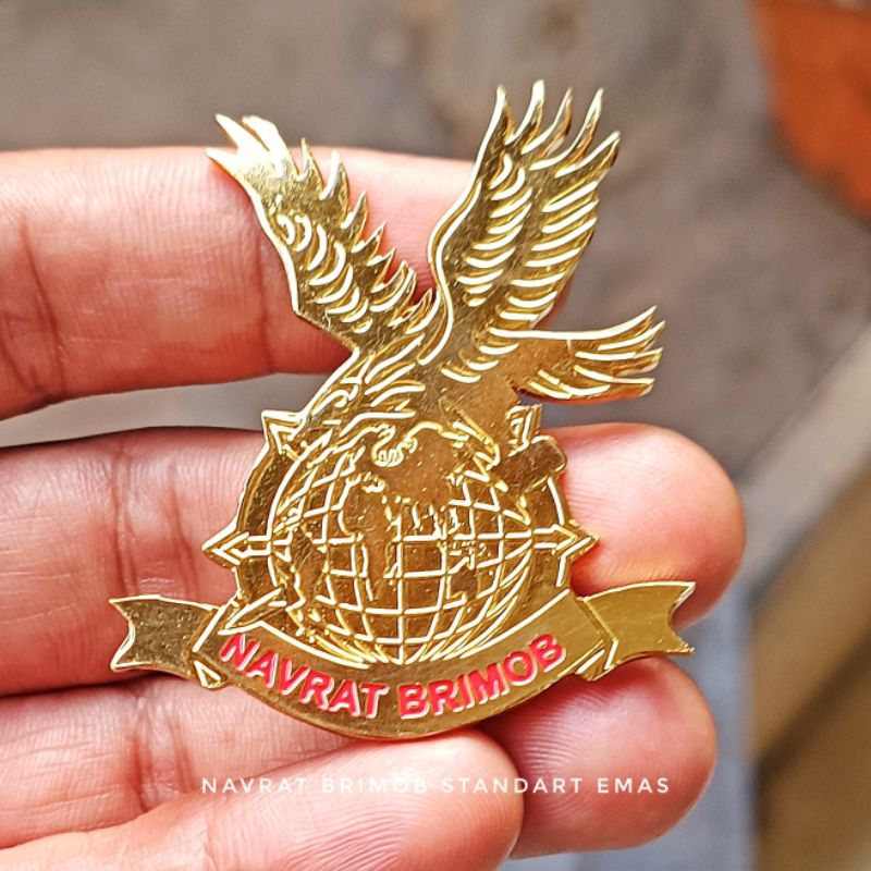 Jual Brevet Brivet Wing Navrat Brimob Standart Sepuh Emas | Shopee ...