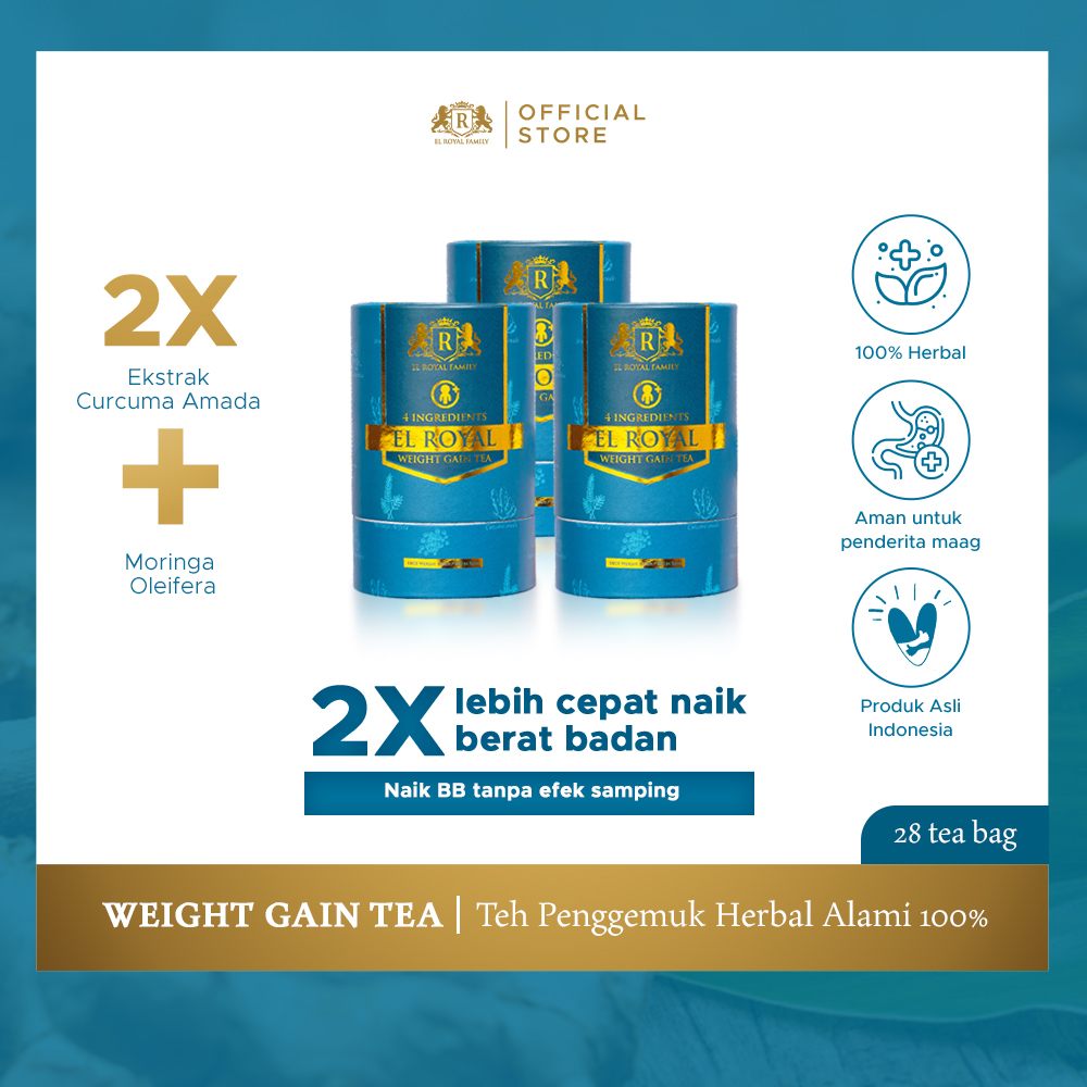 Jual El Royal Weight Gain Tea - Teh Penggemuk 3 PCS - Teh 2X Kali lebih ...