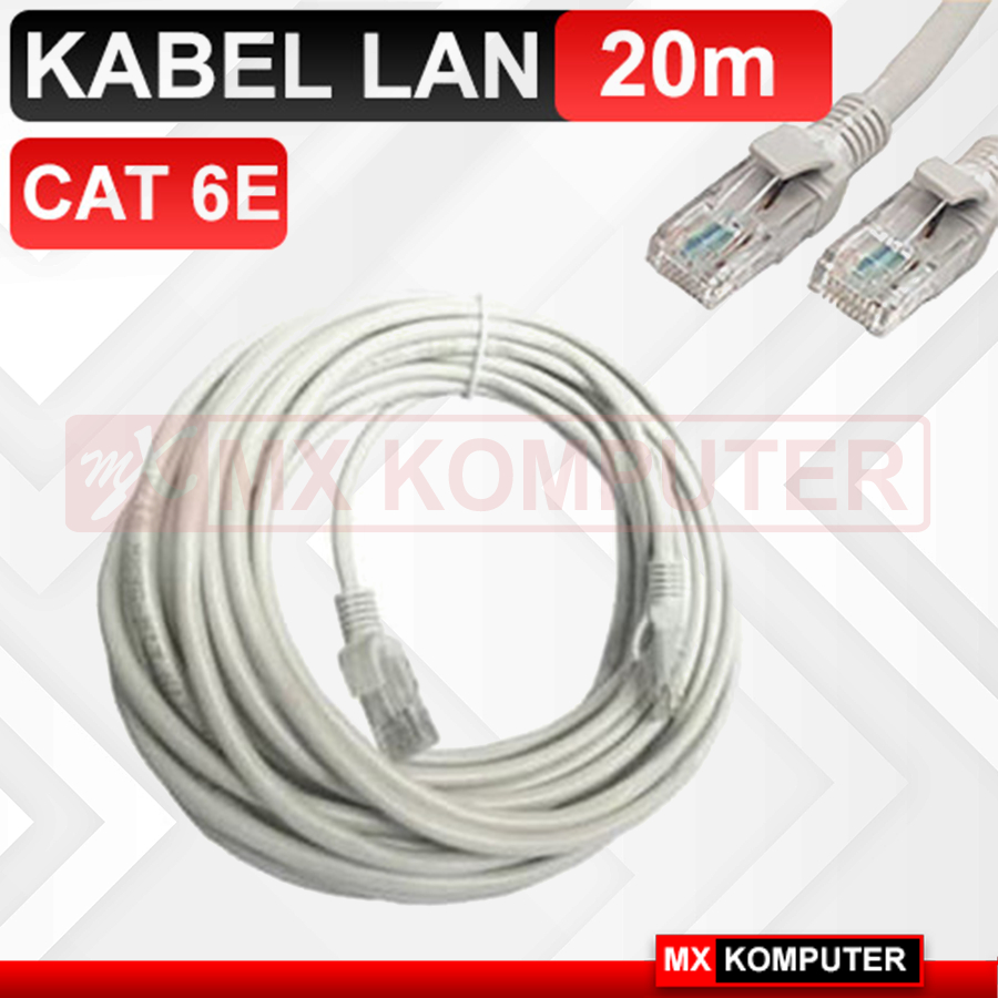 Jual Kabel LAN 20M Cat6 Cat 6 Meter UTP Cable 20 M Network 20 Meter | Shopee Indonesia