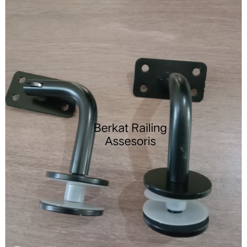 Jual Handrail Braket Black series ( Braket kaca Hitam) | Shopee Indonesia
