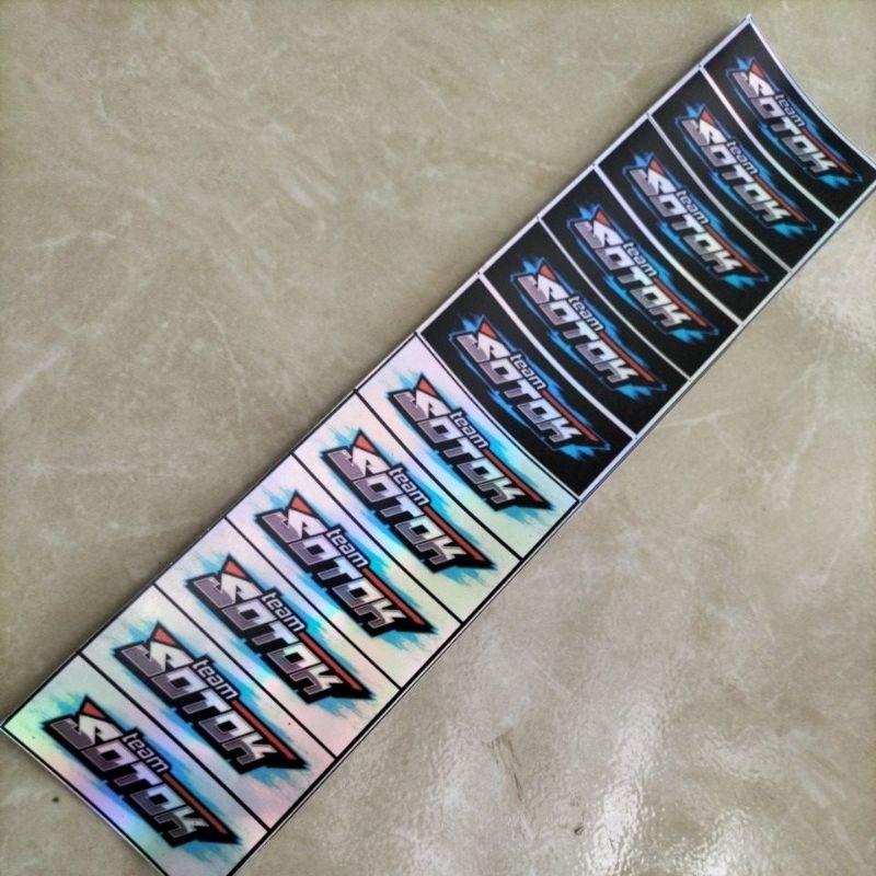 Jual Stiker team sotok hologram 1 baris isi 12 | Shopee Indonesia