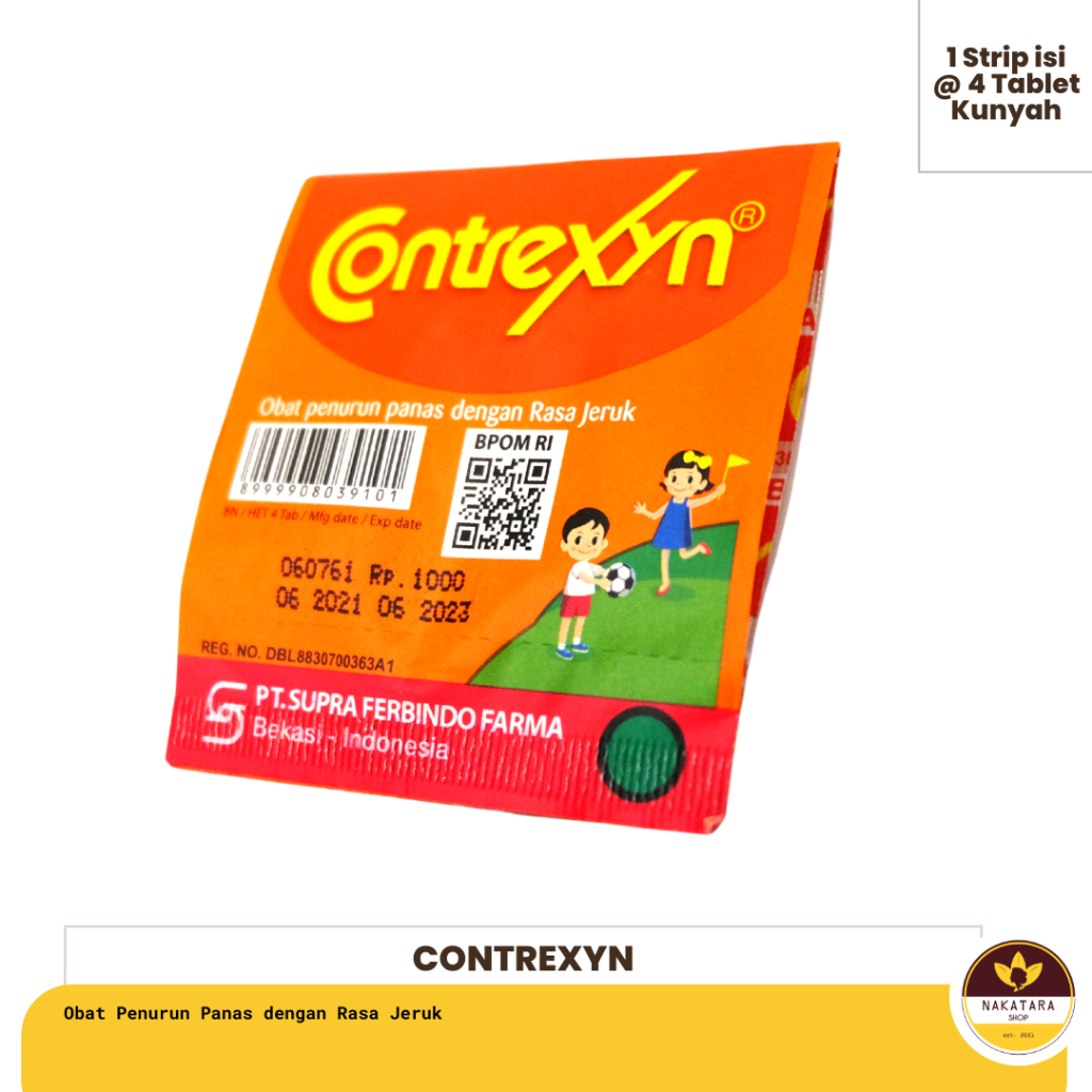 Jual CONTREXYN Rasa Jeruk Pereda Demam Eceran Isi 4 Tablet | Shopee ...