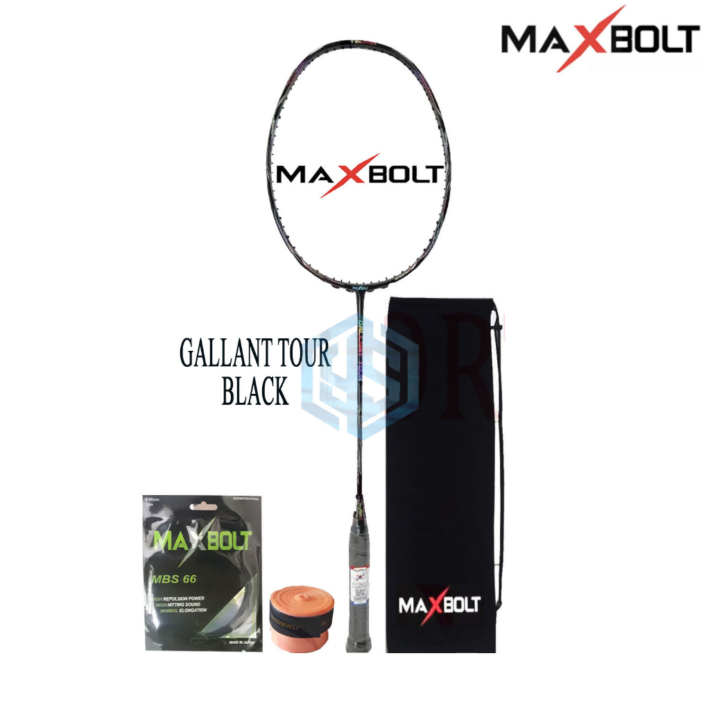 Jual Raket Badminton Maxbolt Gallant Tour 43Lbs Bonus Komplit | Shopee ...