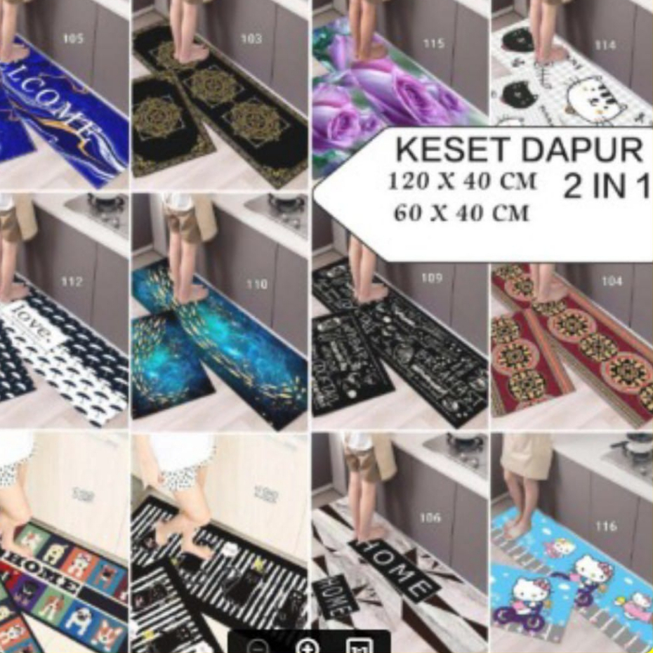 Jual MS Keset Dapur 2 in 1 Kitchen Floor Mat Set Karpet Kain Halus Alas ...