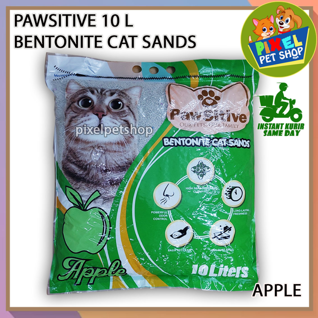 Jual PAWSITIVE PASIR Kucing 10 L LITER, kurir REGULER, Gumpal Wangi ...