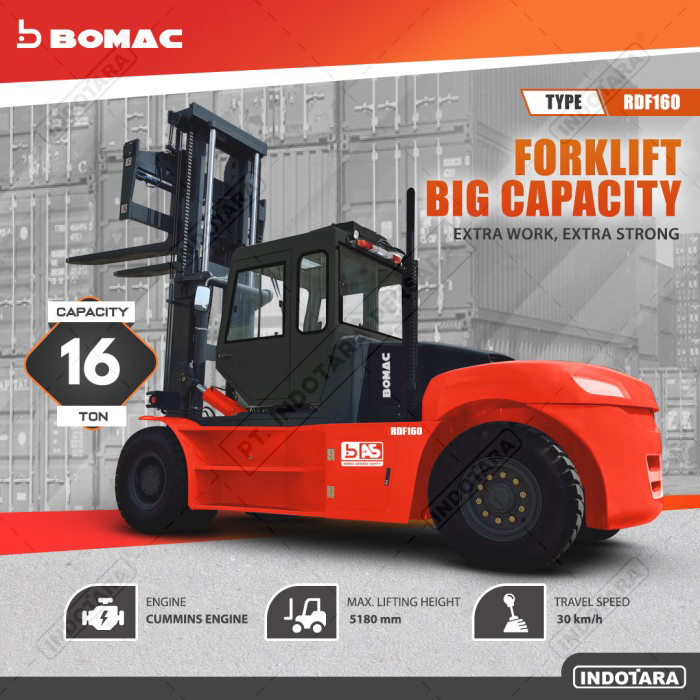 Jual Forklift Diesel Big Capacity 16 TON BOMAC - RDF160 | Shopee Indonesia