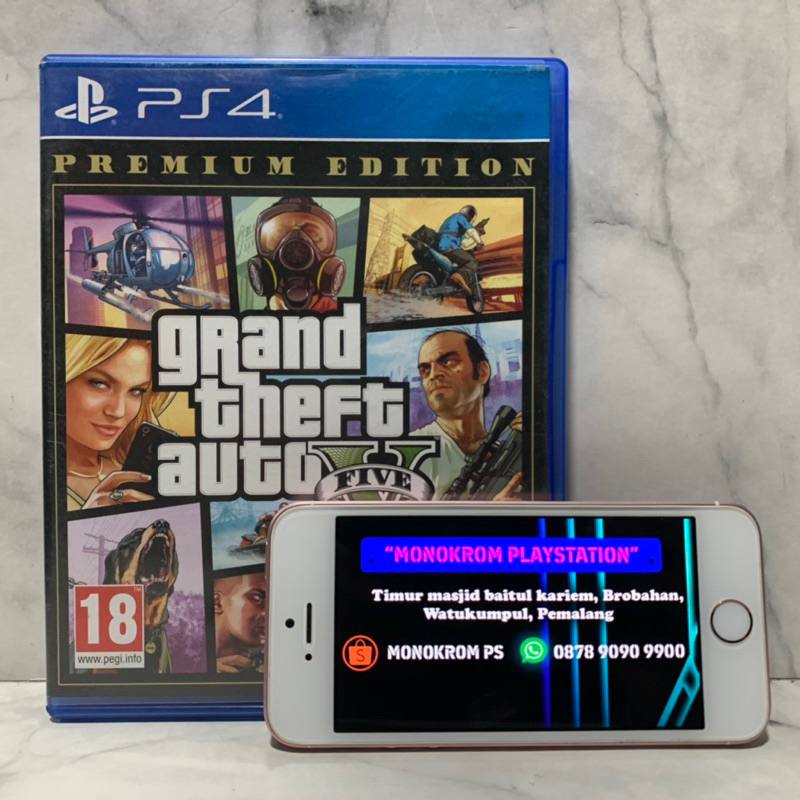 Jual BD KASET PS4 GTA 5 + MAP GTA V PLAYSTATION 4 SECOND | Shopee Indonesia