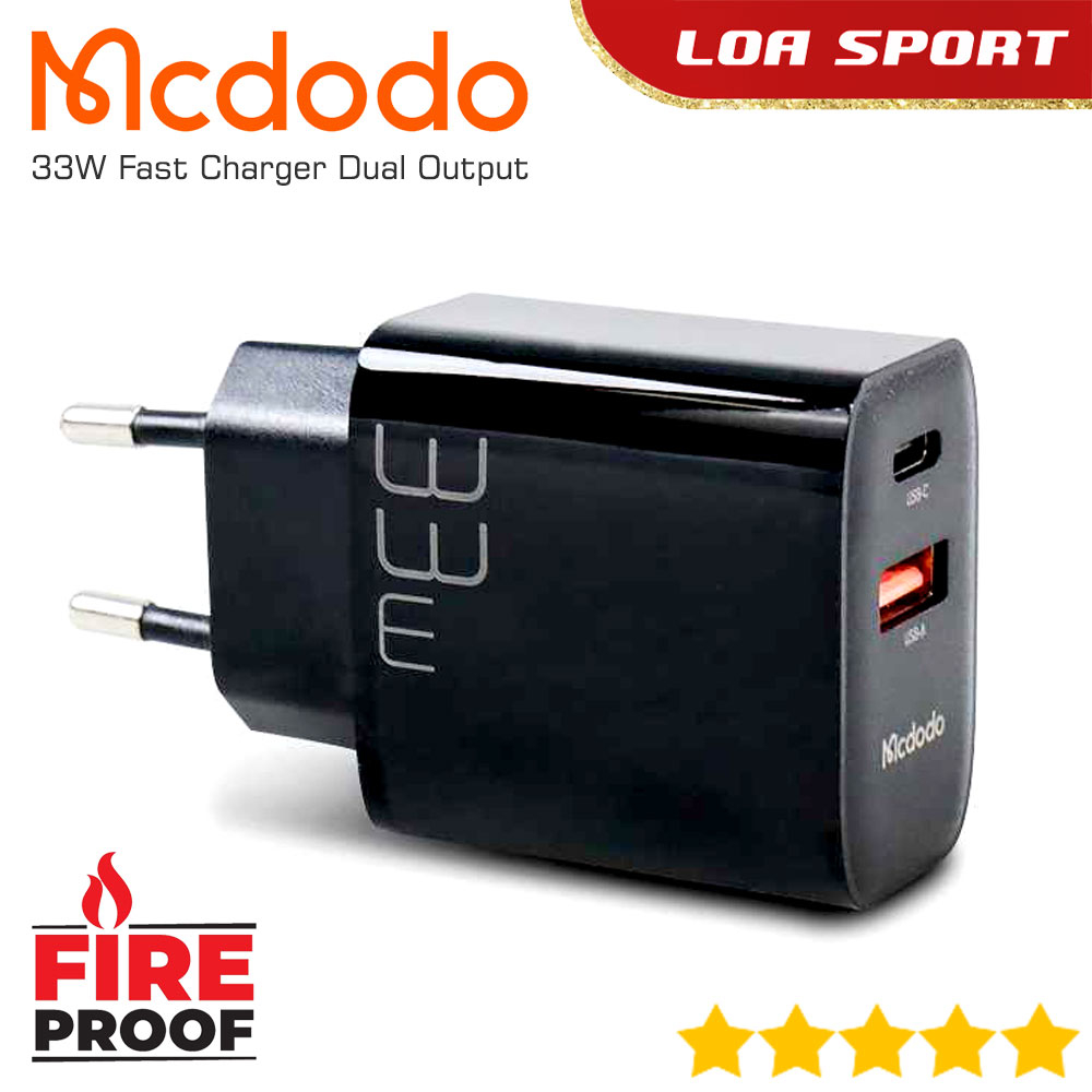 Jual Charger Fast Charging Type C 33W USB A Quick Charge Casing Tahan ...