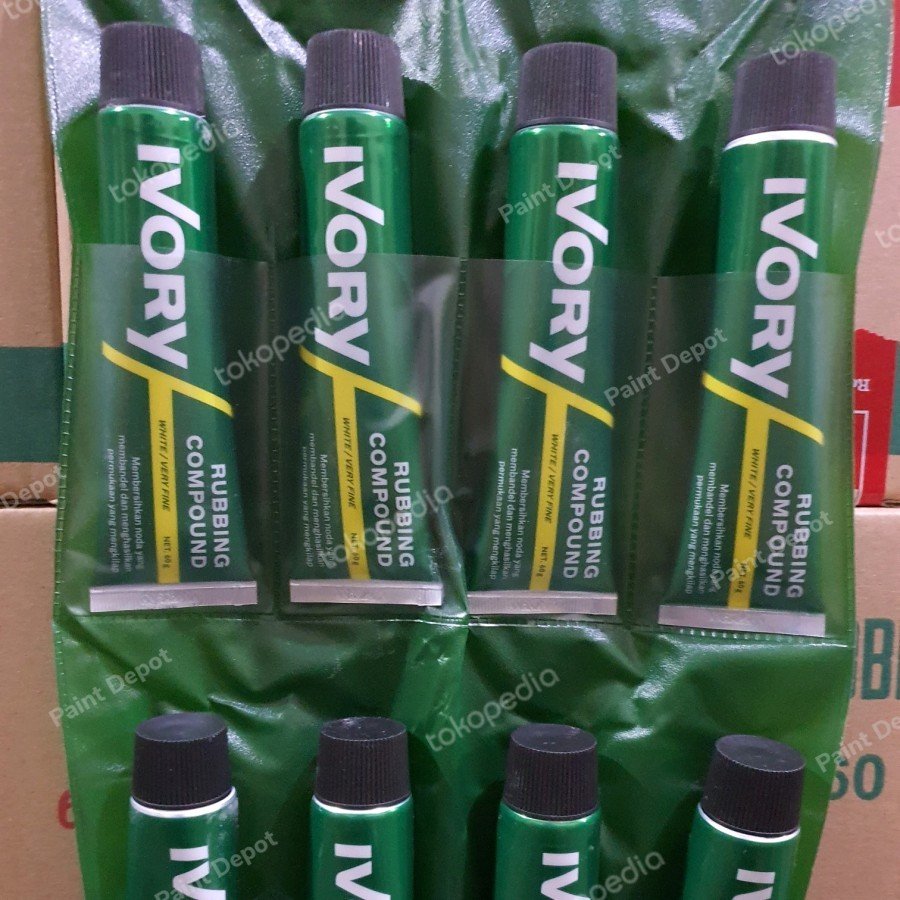Jual Rubbing Compound Putih Ivory / Kompon Putih Tube / Odol 60gr ...