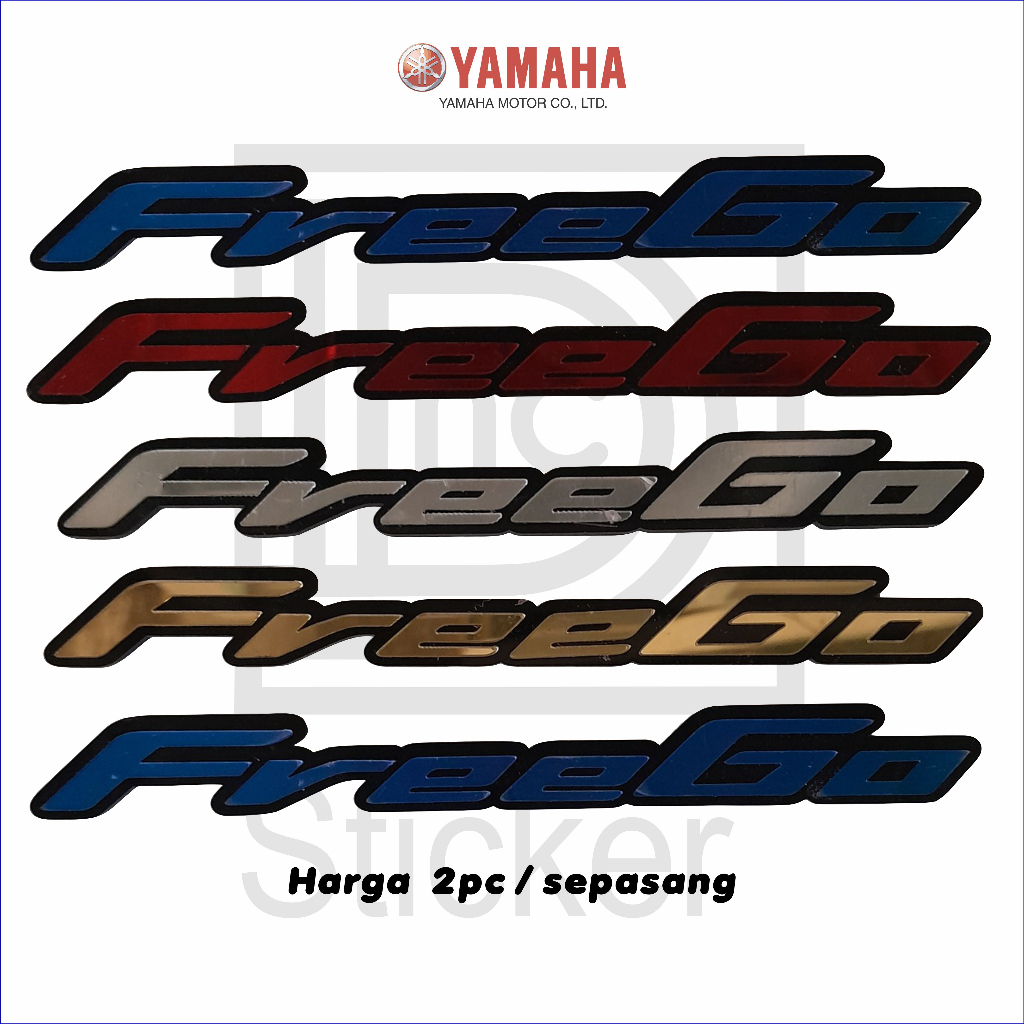 Jual 2pc Emblem Yamaha FreeGo Timbul Logo Motor 3D Akrilik Variasi ...