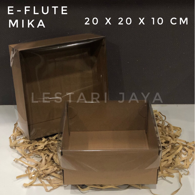 Jual Box Kardus E-Flute Tutup Mika Coklat Untuk Packaging Olshop ...
