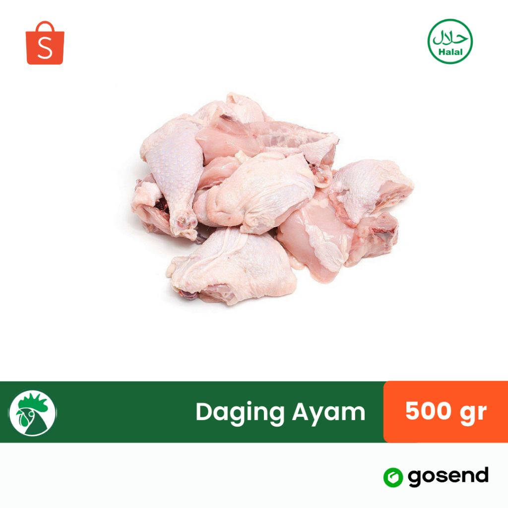 Jual Daging Ayam Potong 500gr | Parting 5-7 Potong | Ayam Broiler ...