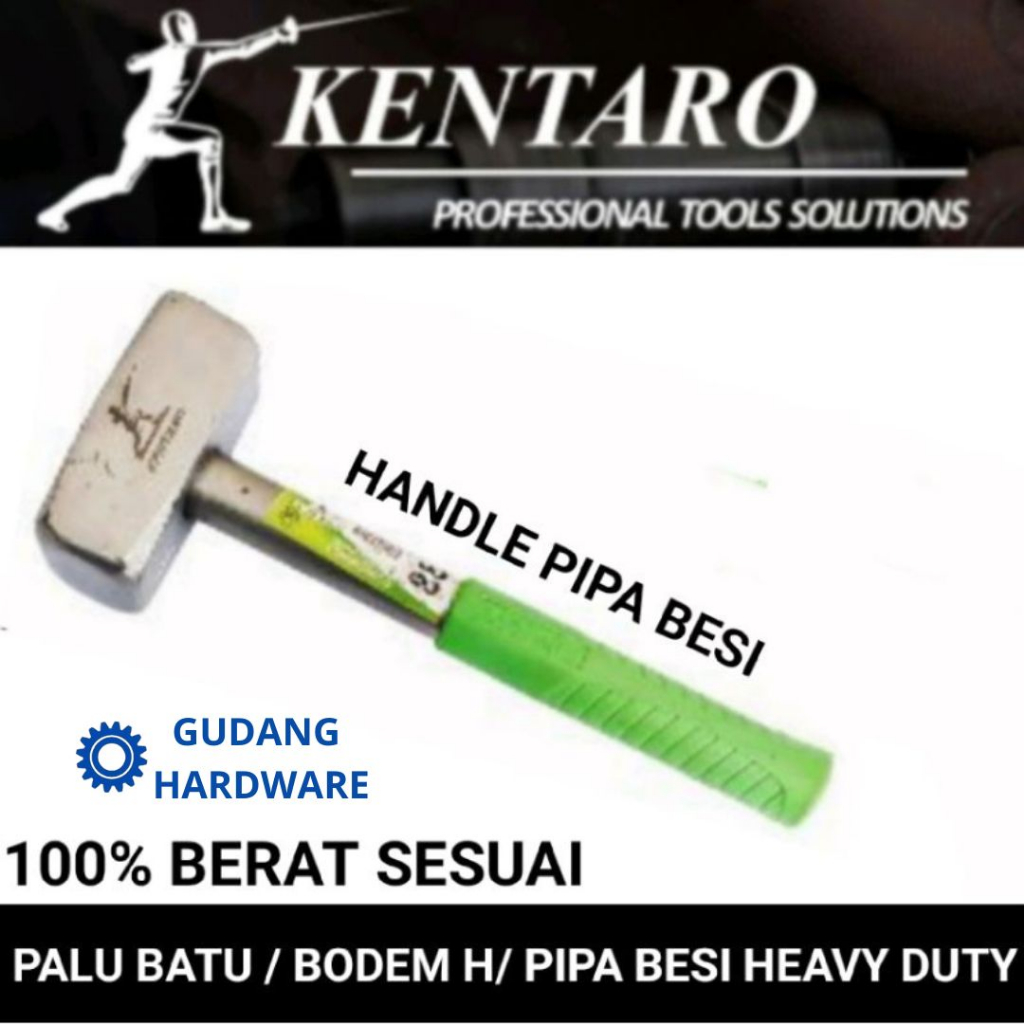 Jual palu bodem 1000gr heavy duty handle pipa besi Kentaro Japan ...