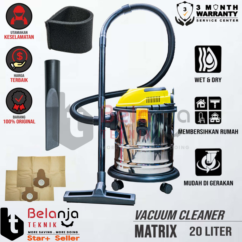Jual Matrix Vacuum Cleaner VC 20 Wet & Dry 20 Liter 950 Watt VC20 ...