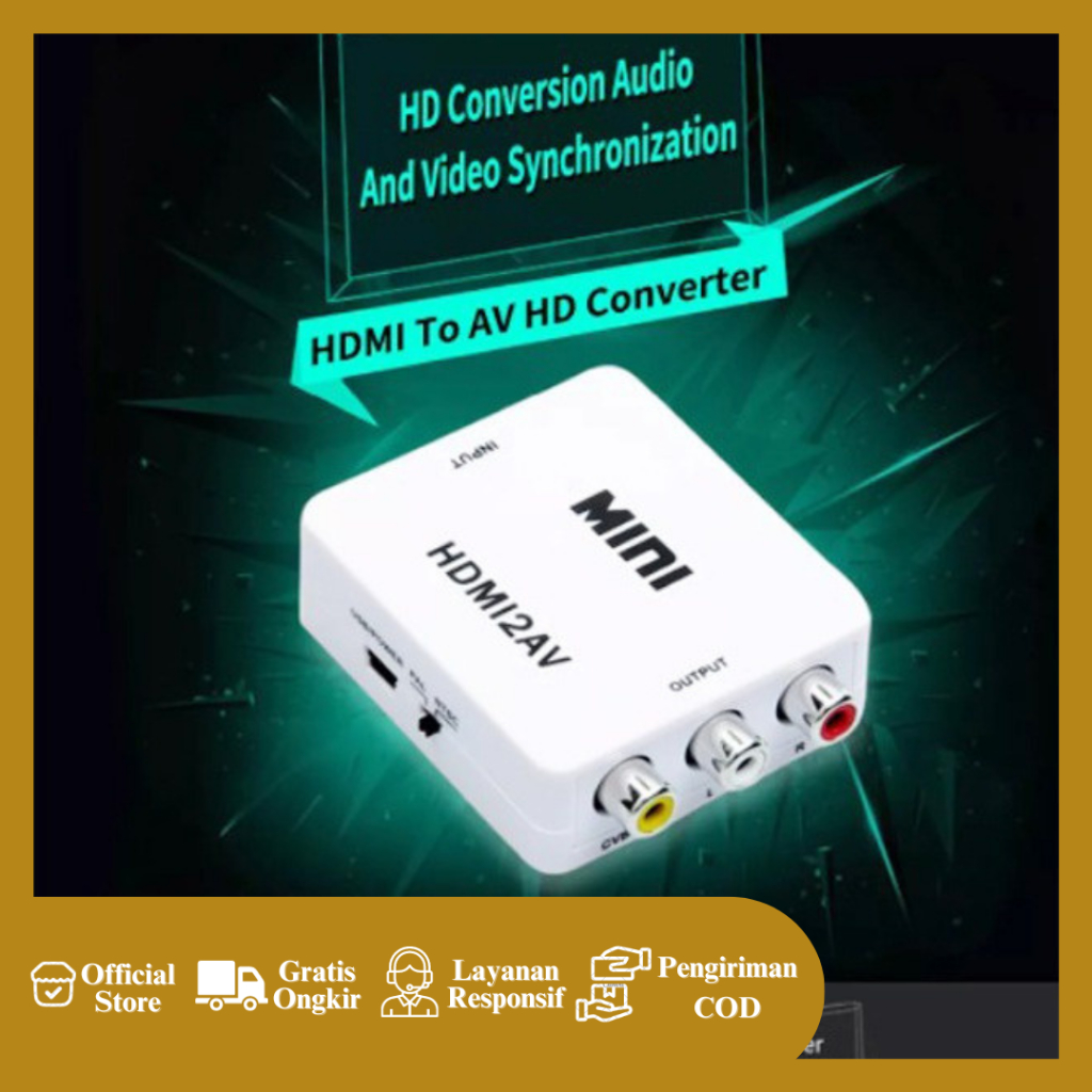 Jual Mini Box HDMI2AV / HDMI TO AV RCA Converter Adaptor / Mini HDMI2AV ...