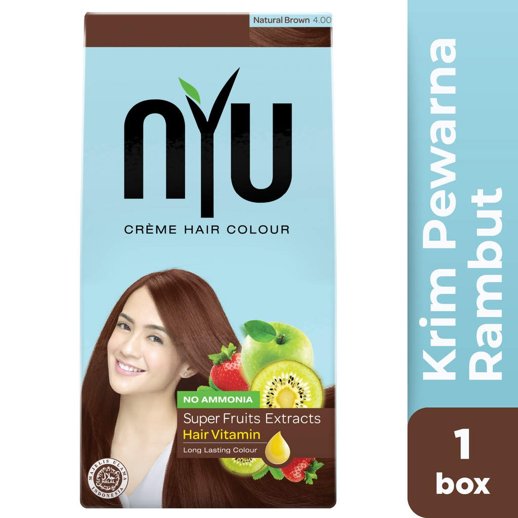 Jual NYU Creme Hair Colour Pewarna Rambut / Cat Rambut Natural tanpa ...