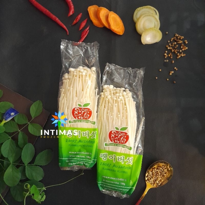 Jual Enoki Mushroom Jamur Sepasang 2 Plastik 200g | Shopee Indonesia