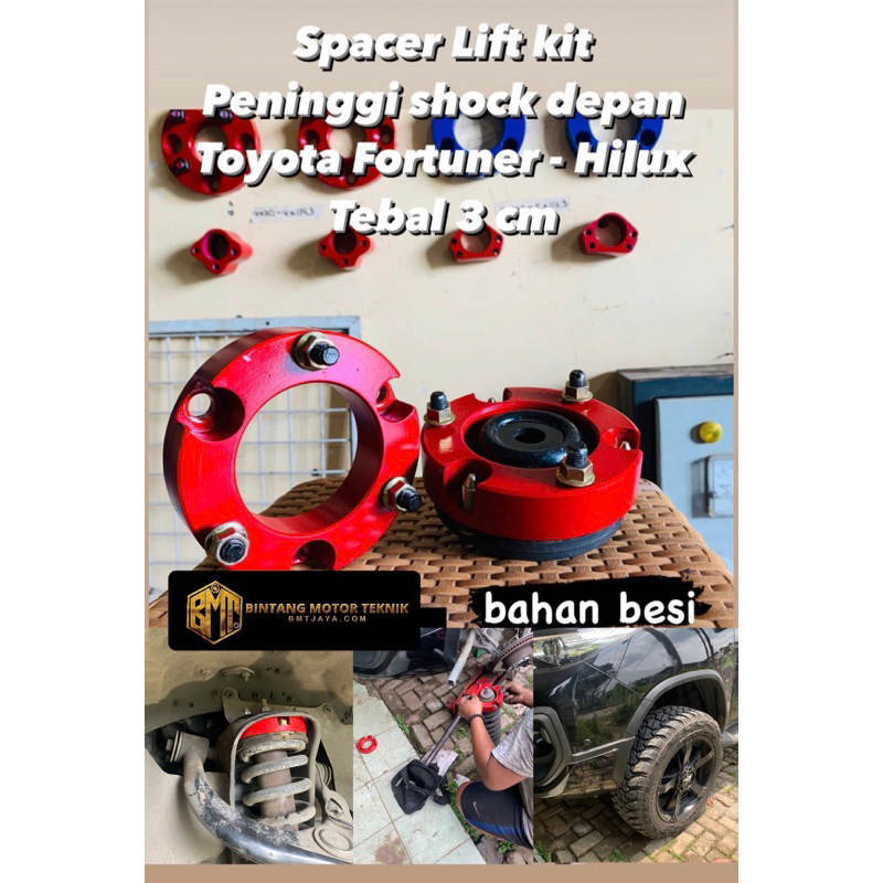 Jual Peninggi shock depan mobil fortuner dan hilux tebal 3 cm | Shopee ...