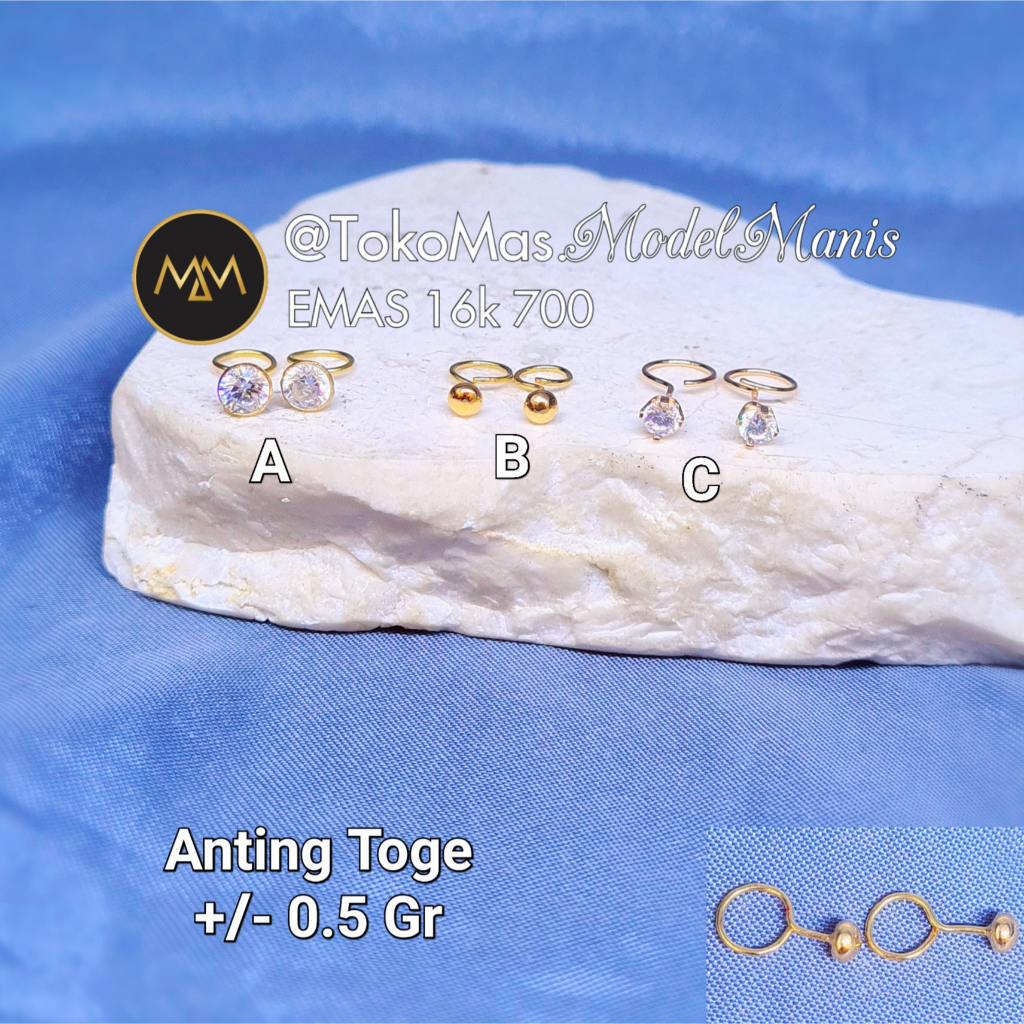 Jual Anting toge Emas 700 Anting bayi kadar 16 K | Shopee Indonesia