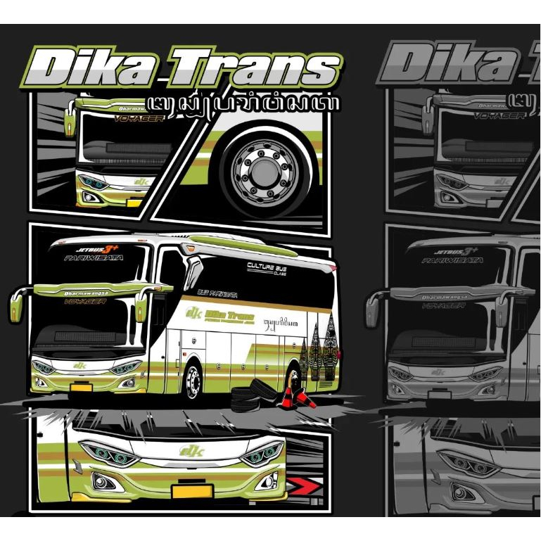 Jual Stiker Bus Mania Bus Artis Basuri Dika Trans Laser Sticker ...
