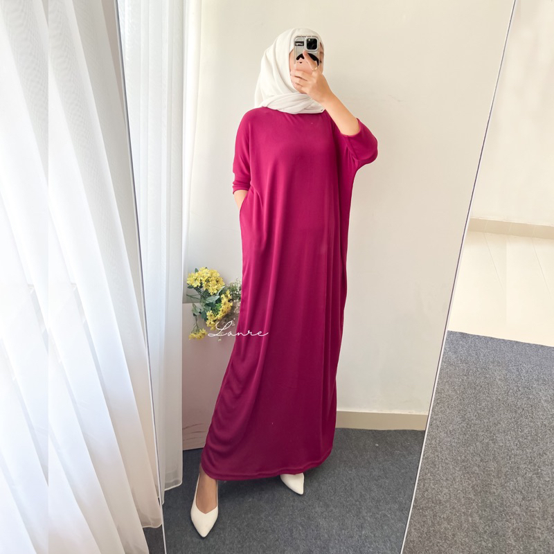 Jual Rosa Batwing Dress Bahan Knit Premium-Gamis jumbo Murah Grosir ...