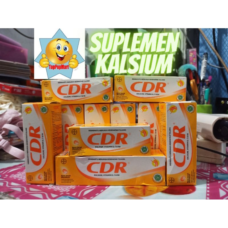 Jual CDR Suplemen Kalsium Rasa Jeruk 10 Tablet dan 15 Tablet | Shopee ...