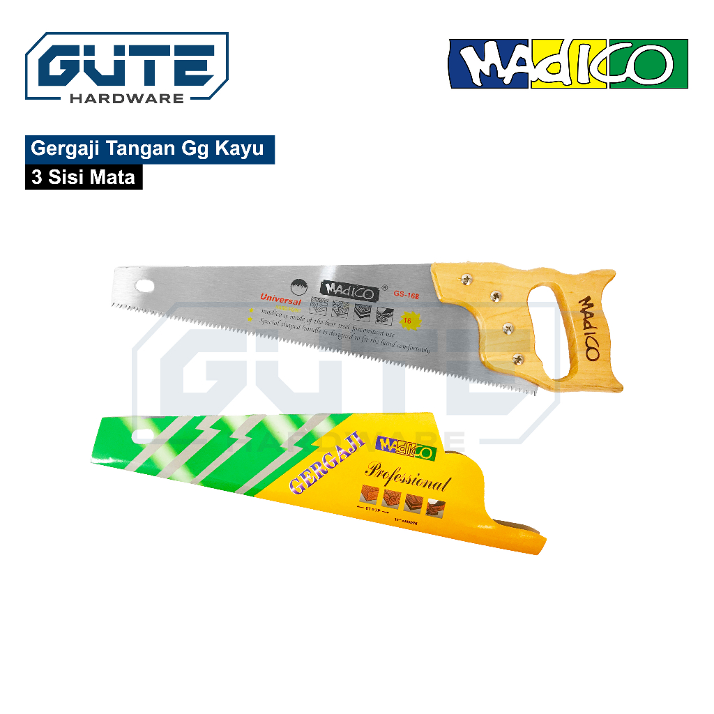 Jual Gergaji Tangan 3 Mata / Handsaw MADICO Untuk Kayu / Triplek / Pipa ...