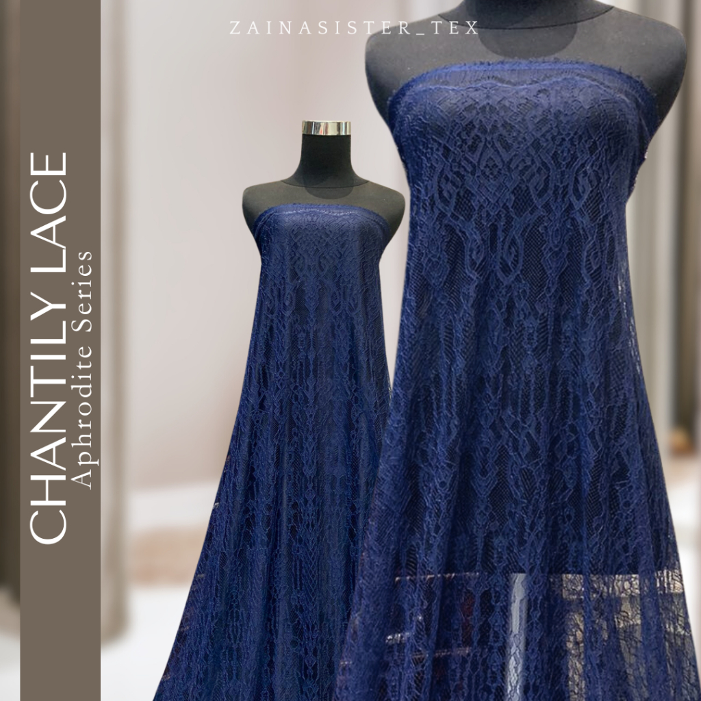 Jual Bahan Kain Brokat Brukat Semi France Prancis Chantily Santili Lace ...