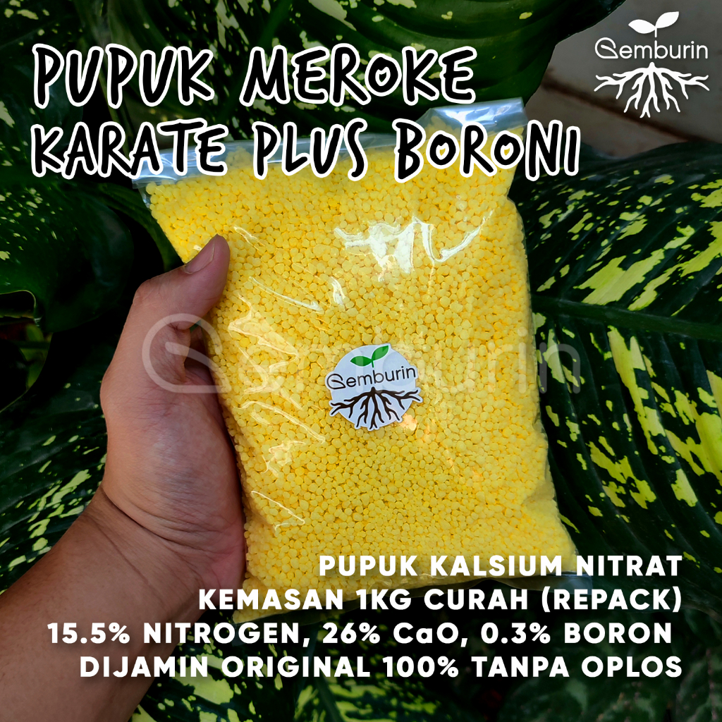 Jual Pupuk Meroke Karate Plus Boroni Kuning 1 kg Kemasan REPACK / Pupuk ...