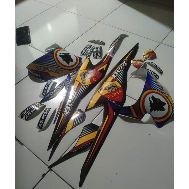 Jual sticker stripping motor custom as roma | Shopee Indonesia