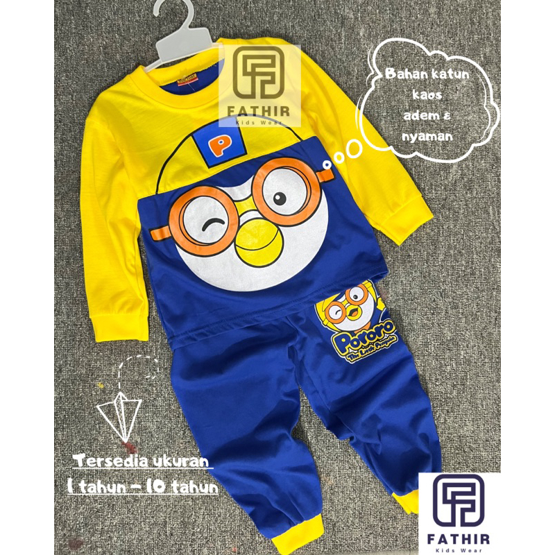 Jual BAJU PORORO ANAK TERBARU LAGI VIRAL KAOS PORORO KUNING BIRU LENGAN ...