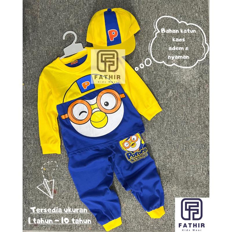 Jual BAJU PORORO ANAK TERBARU LAGI VIRAL KAOS PORORO KUNING BIRU LENGAN ...