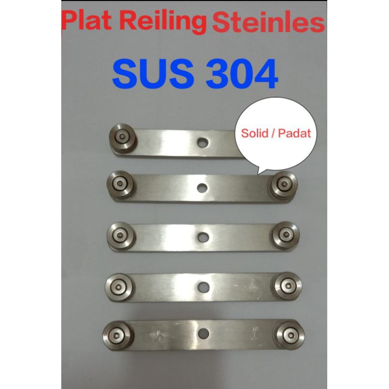 Jual Penjepit kaca sayap Railing/Plat Railing Kaca double 2 Sisi / Plat ...