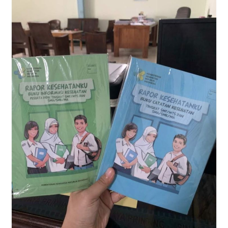 Jual buku rapor kesehatan siswa satu paket biru&hijau SD,SMP,SMA | Shopee Indonesia