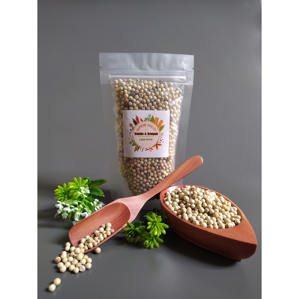 Jual Lada Putih Bangka Merica Sahang White Pepper 100 gram | Shopee ...