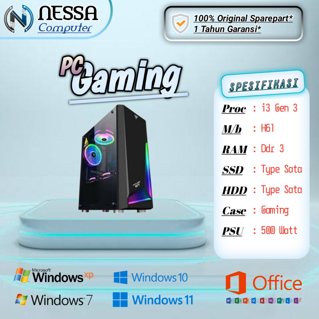 Jual Komputer / PC Rakitan Core i3 3220 / 3240 PC ONLY Siap Pakai ...