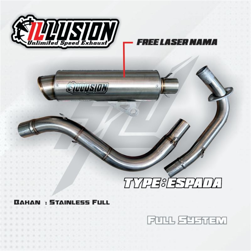 Jual Knalpot Samlong Fullsystem Espada - ILLUSION UNLIMITED SPEED ...