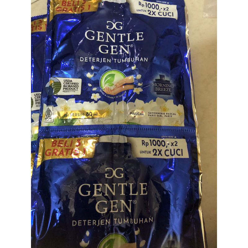 Jual DETERGEN GENTLE GENT 1 RENCENG 80MLx16 SACHET | Shopee Indonesia