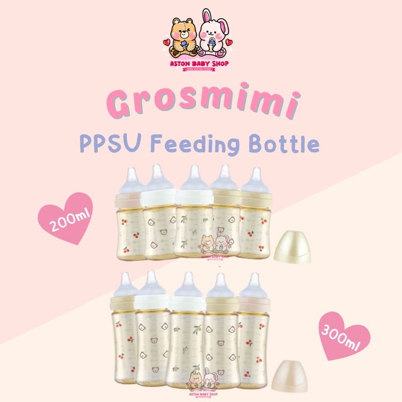 Jual Grosmimi PPSU Feeding Bottle 200 ml & 300 ml Single & Twin Pack Grosmimi Botol Susu Dotgom ...