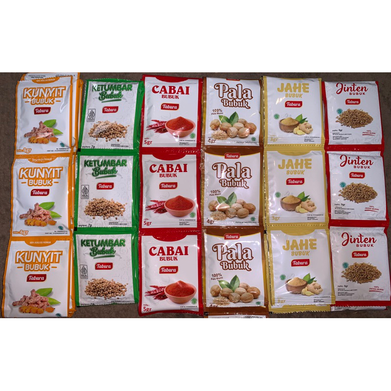 Jual Bawang putih bubuk Tabura Lengkap / Bumbu Tabura Rentengan @12 Sachet | Shopee Indonesia