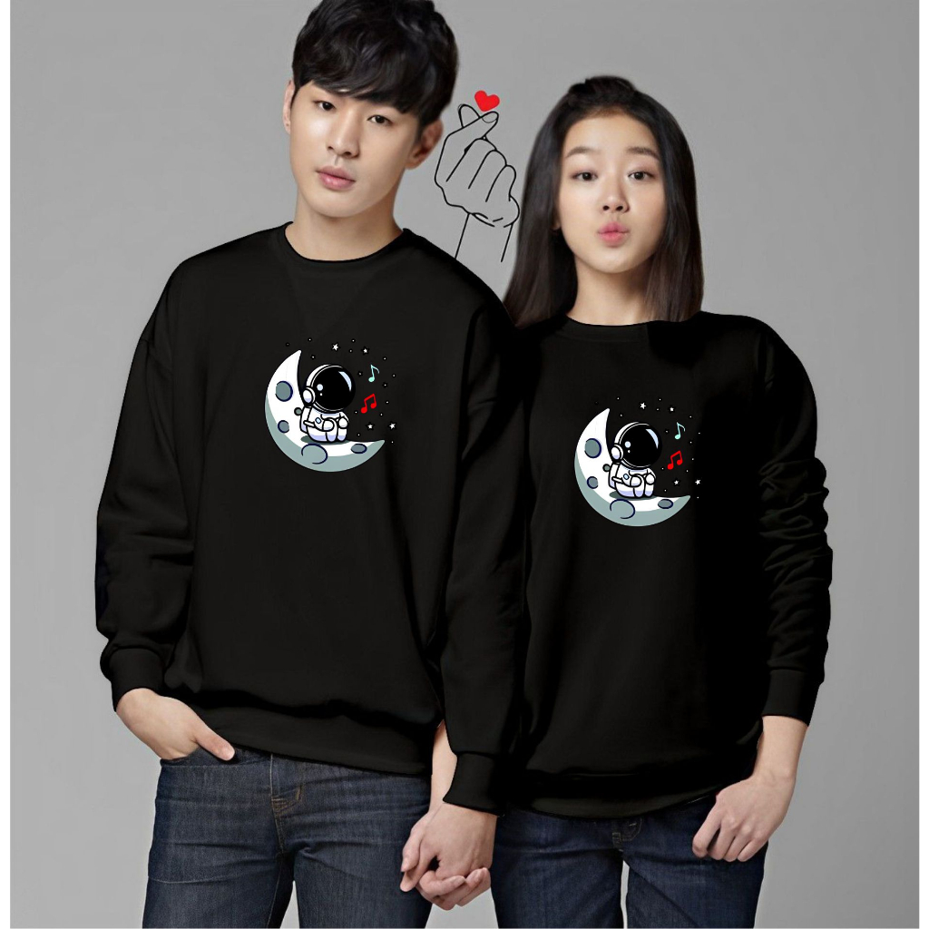 Jual Baju Kaos Couple Pasangan Pacar Astronot Bulan Trendy Pria Wanita ...
