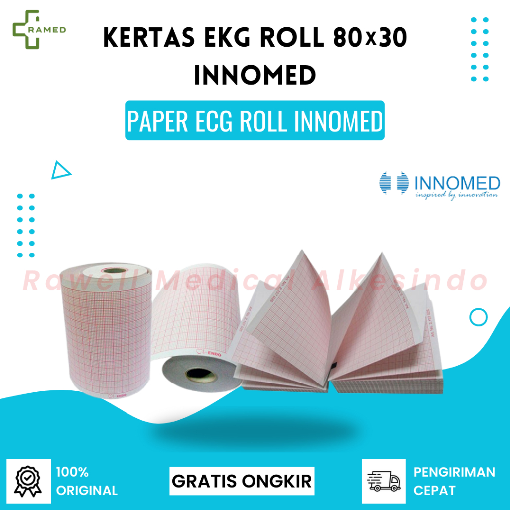 Jual Kertas EKG 80x30 Innomed / ECG Paper Roll 80x30 | Shopee Indonesia