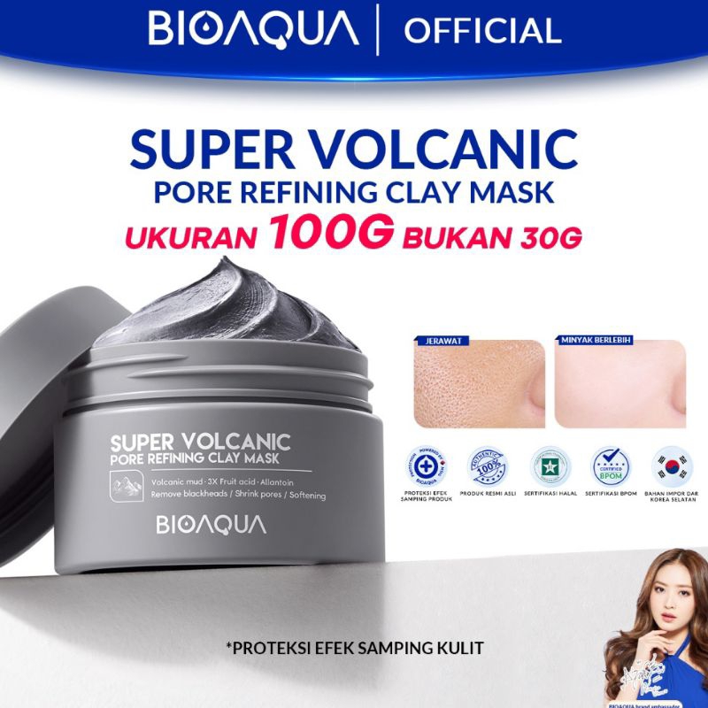 Jual Bioaqua Super Volcanic Pore Refining Clay Mask | Shopee Indonesia