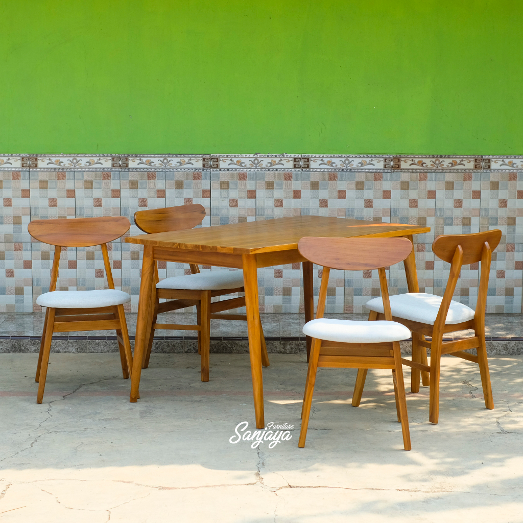 Jual Meja makan kursi ropan kursi 4 kayu jati Produksi Jepara Bahan Kayu Jati Berkualitas ...