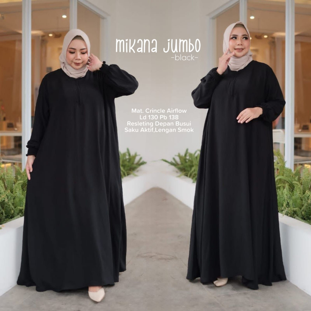Jual Gamis LD 130 Besar Jumbo Muat Bb 100 Bahan Crinkle Airflow Lembut ...