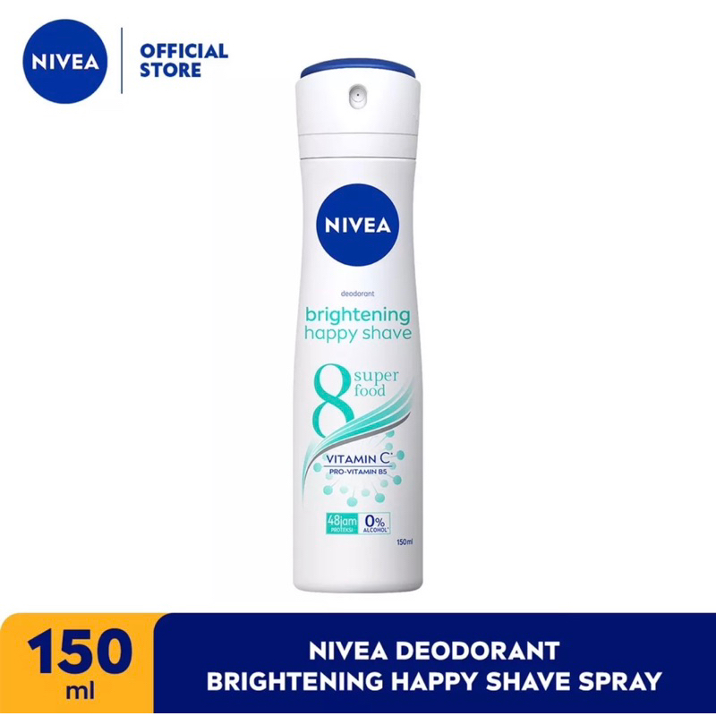 Jual NIVEA Shave Care Deodorant Whitening Happy Shave Spray - 150 ml ...